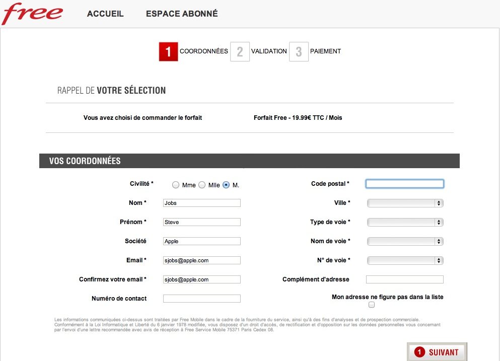 Free Mobile : les inscriptions sur le site sont fonctionnelles ...