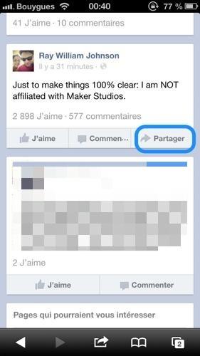 Facebook lance le partage sur mobile, bientôt dans l'app iOS ...
