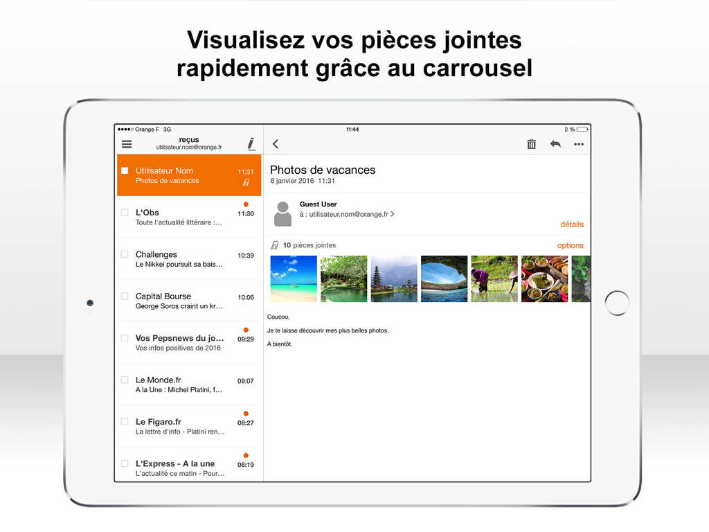 Orange Mail : nouveau design sur iPhone et première version sur iPad ...