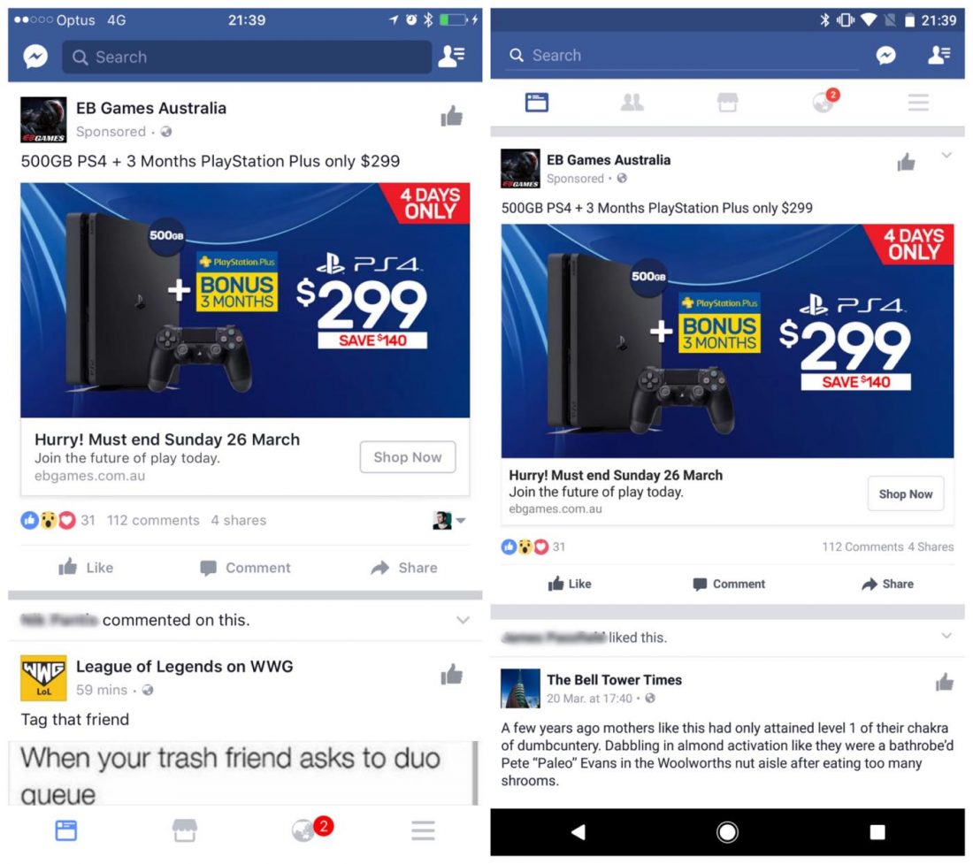 Comparaison en images : iOS 10 vs Android O - iPhoneAddict.fr