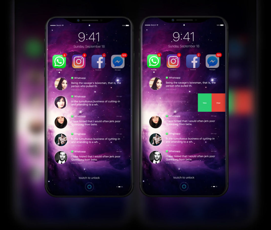 iPhone 8 : un nouveau concept qui met l'accent sur l'interface d'iOS 11 ...