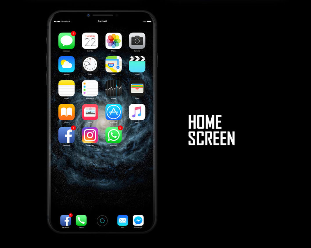 iPhone 8 : un nouveau concept qui met l'accent sur l'interface d'iOS 11 ...