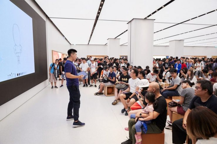 Apple publie des photos de l'ouverture du premier Apple Store de Taïwan ...