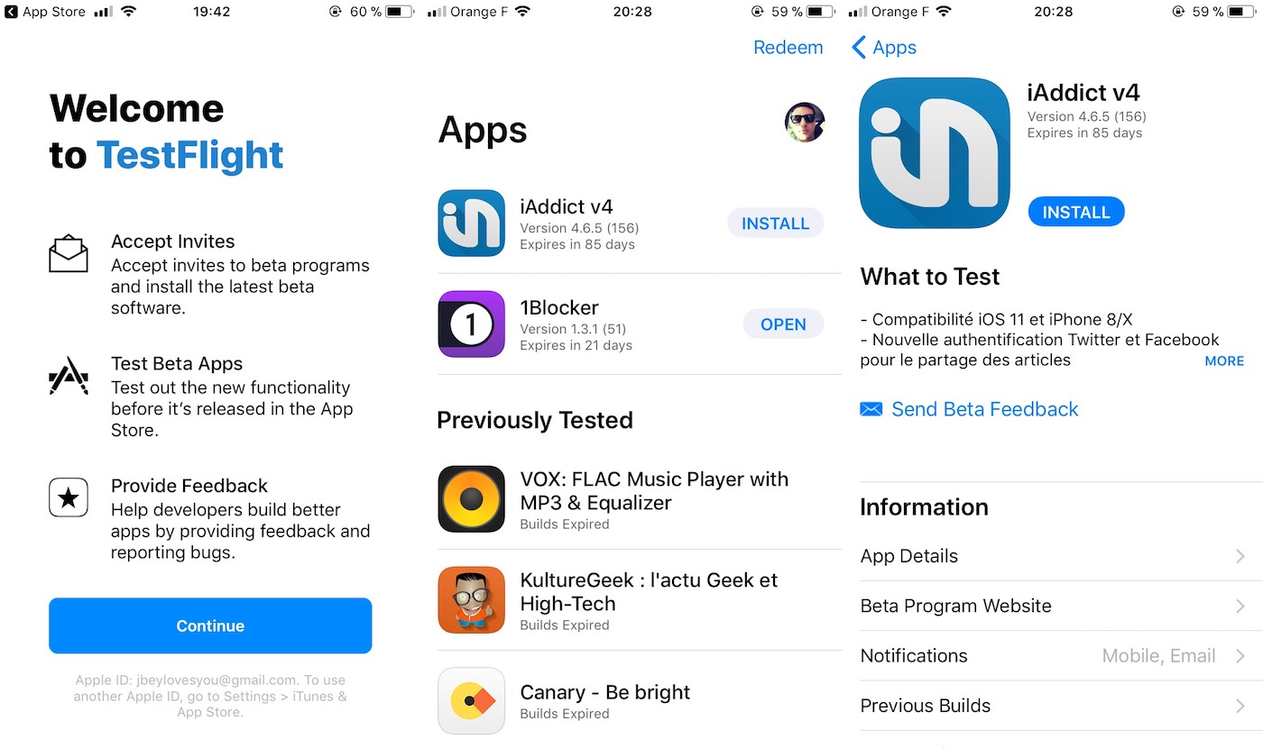 Apple propose TestFlight 2.0 sur iOS : nouveau design pour iOS 11 ...