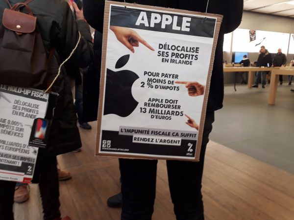 Attac a envahi plusieurs Apple Store français pour demander à Apple de ...