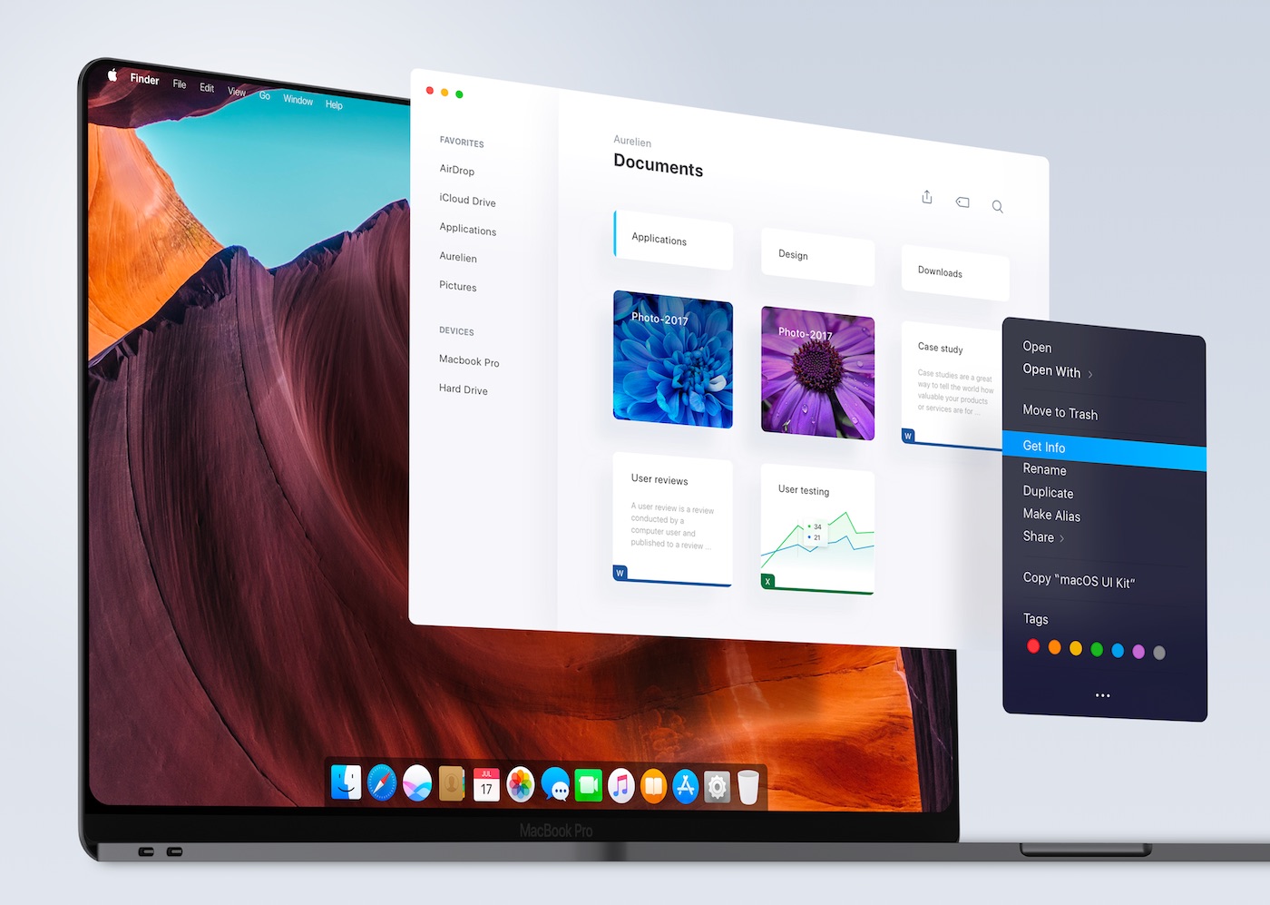 Un concept présente "Apple OS", une version futuriste de macOS avec un ...