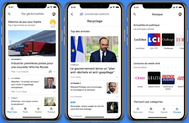 La nouvelle version de l'application Google Actualités est disponible ...