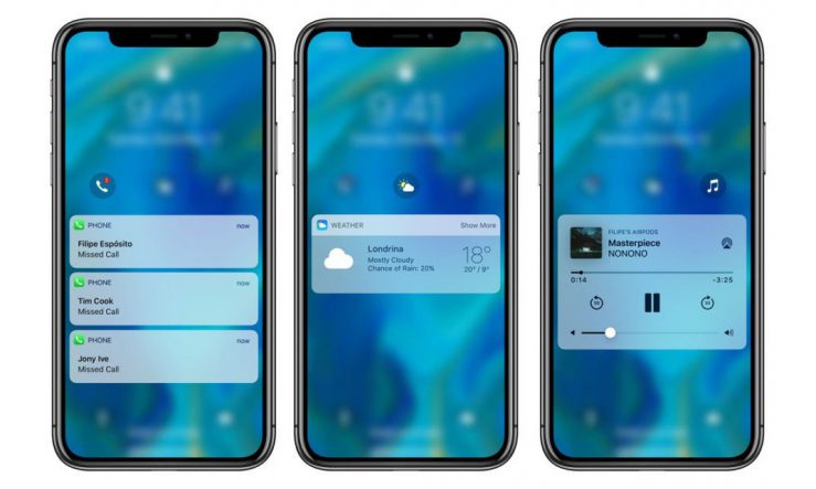 iOS 12 : un concept d'interface avec un nouvel écran de verrouillage et ...