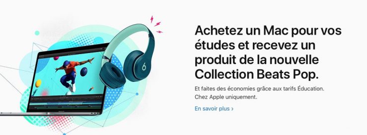 Back to School : un casque Beats Pop offert pour tout achat d'un Mac ou ...