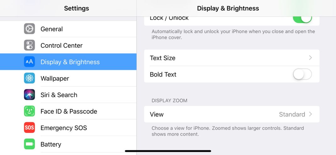 La fonction de Zoom sur l'écran est disponible sur l'iPhone XS Max ...