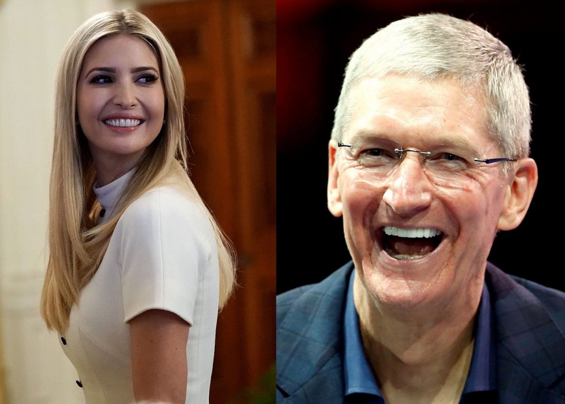 Tim Cook et Ivanka Trump en visite dans une école pour parler ...