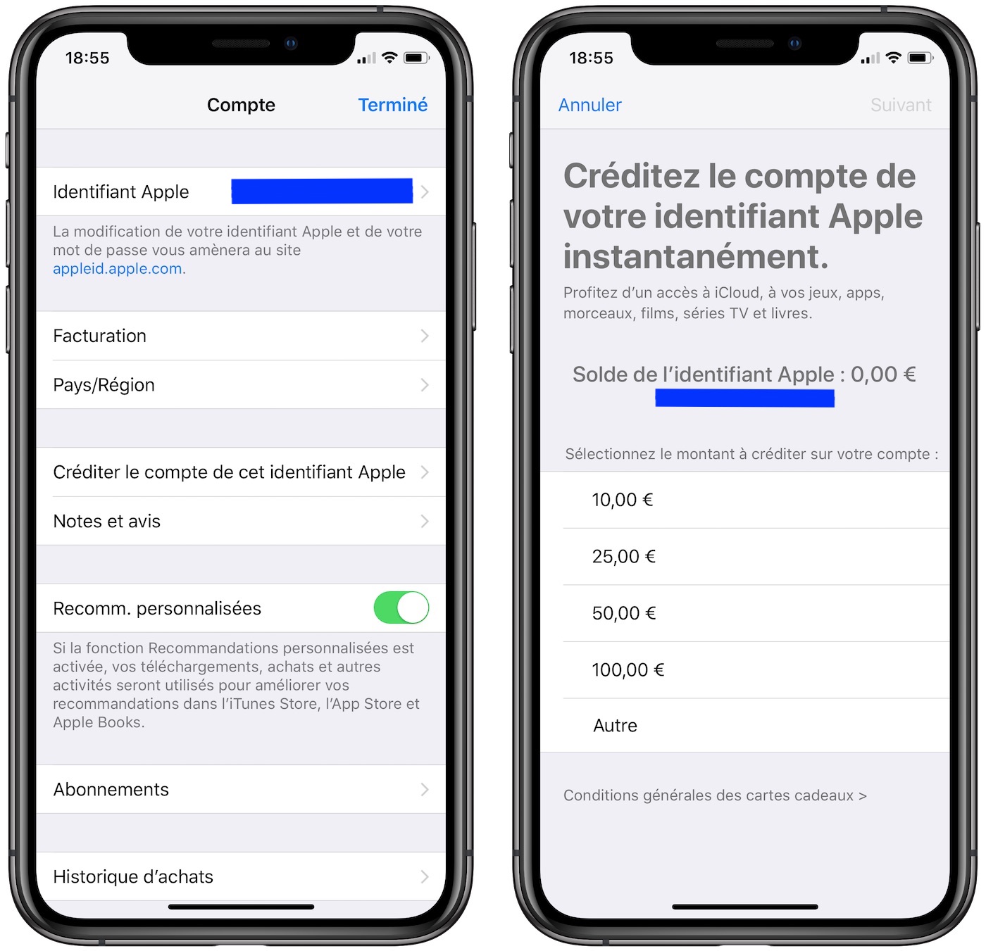 Apple offre un bonus de 10% quand on crédite son compte, mais seulement ...