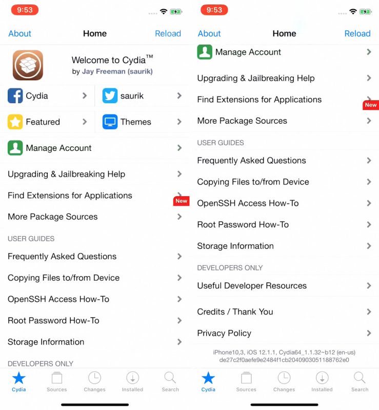 Jailbreak iOS 12 : Cydia et l'installation de tweaks fonctionnent ...