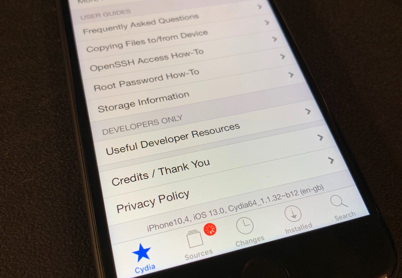 Jailbreak : Cydia fonctionne sur iOS 13, mais Substrate requiert des ...