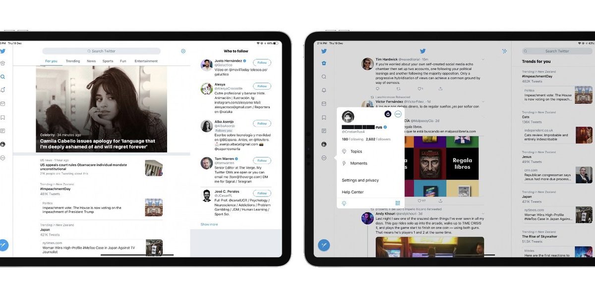 Twitter sur iPad change de design et occupe tout l'écran - iPhoneAddict.fr
