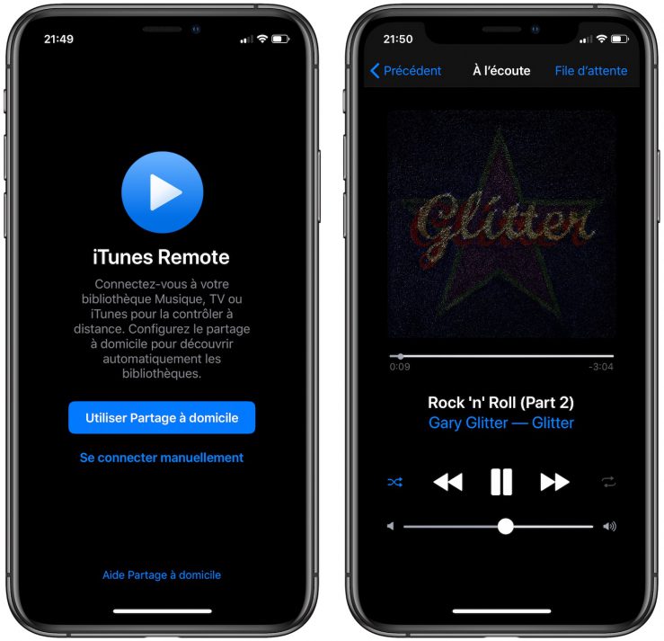 Apple met à jour iTunes Remote : mode sombre sur iOS 13 et support de ...