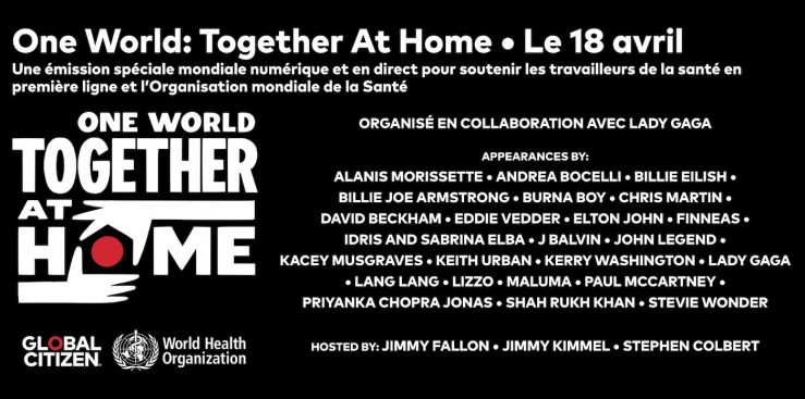 Apple va diffuser le concert "One World: Together At Home" et fait un ...