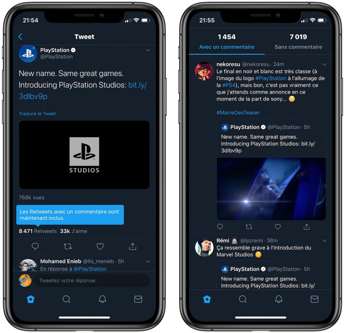 Twitter sur iOS permet de voir les retweets avec commentaires