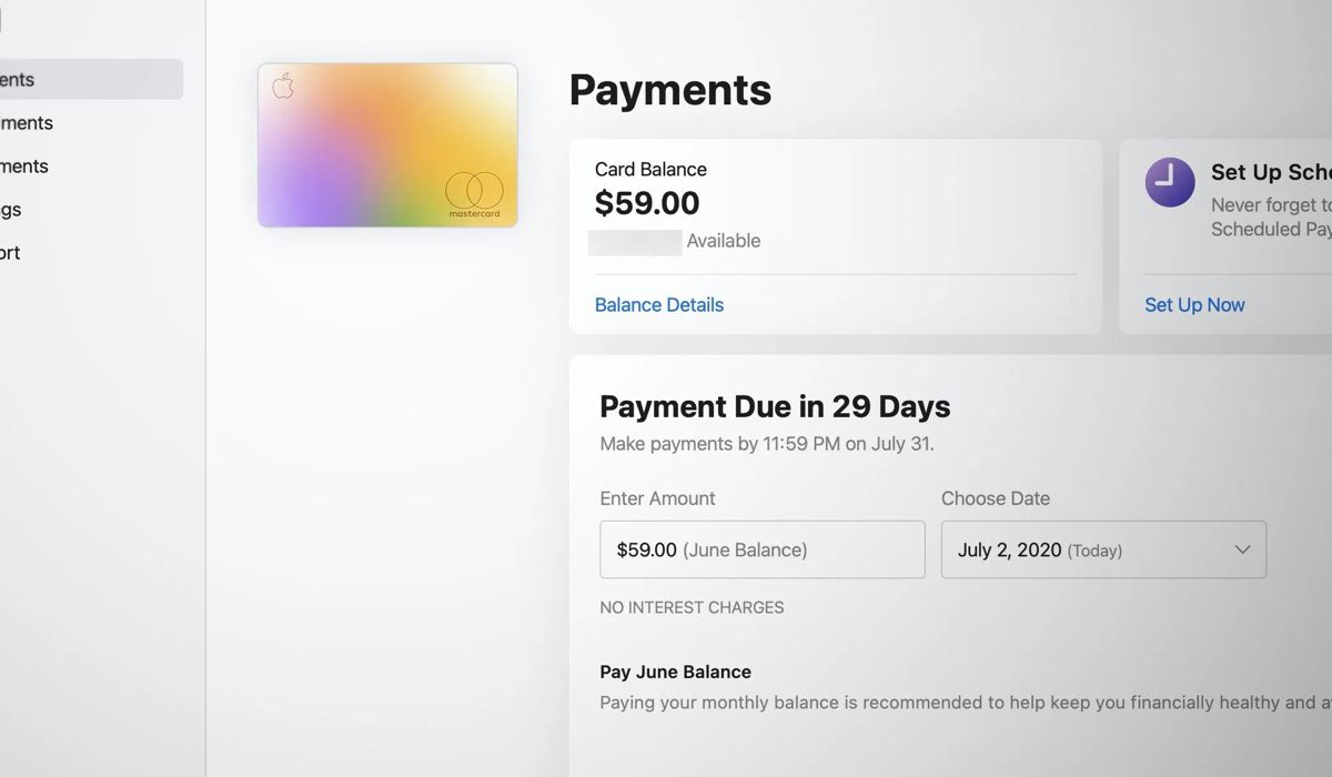 Apple lance un site pour gérer son Apple Card, payer les factures et ...