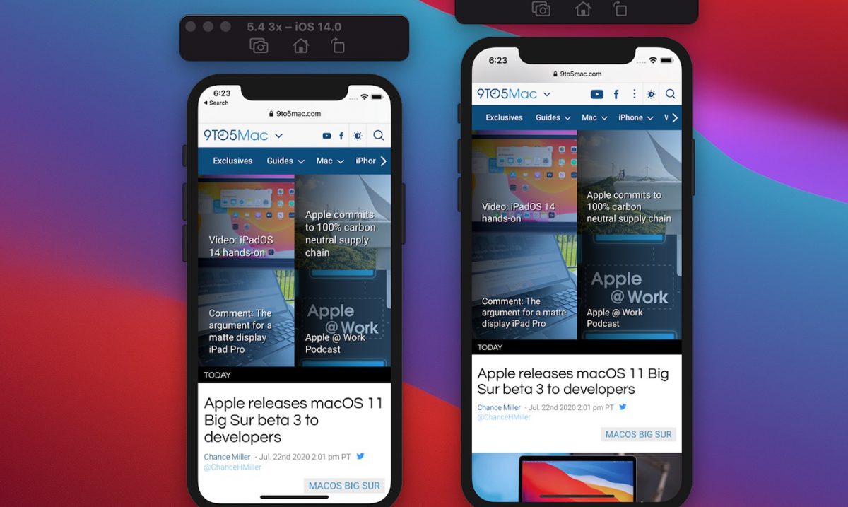 L'interface de l'iPhone 12 5,4" un peu dévoilée avec la bêta d'iOS 14 ...