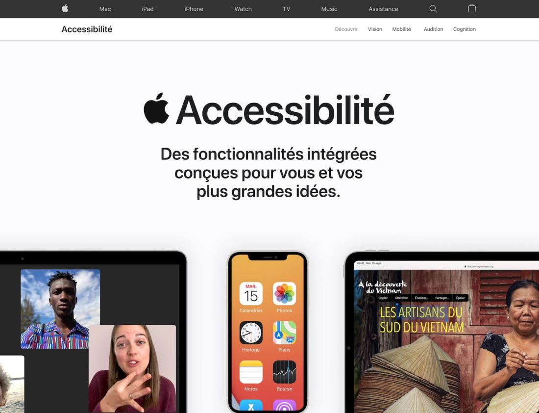 Apple revoit son site Accessibilité et ajoute des vidéos - iPhoneAddict.fr