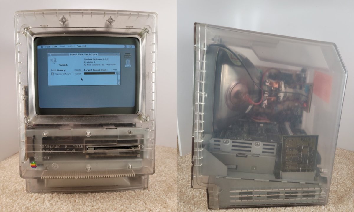 Prototype d’un Macintosh Classic transparent en photos - iPhoneAddict.fr