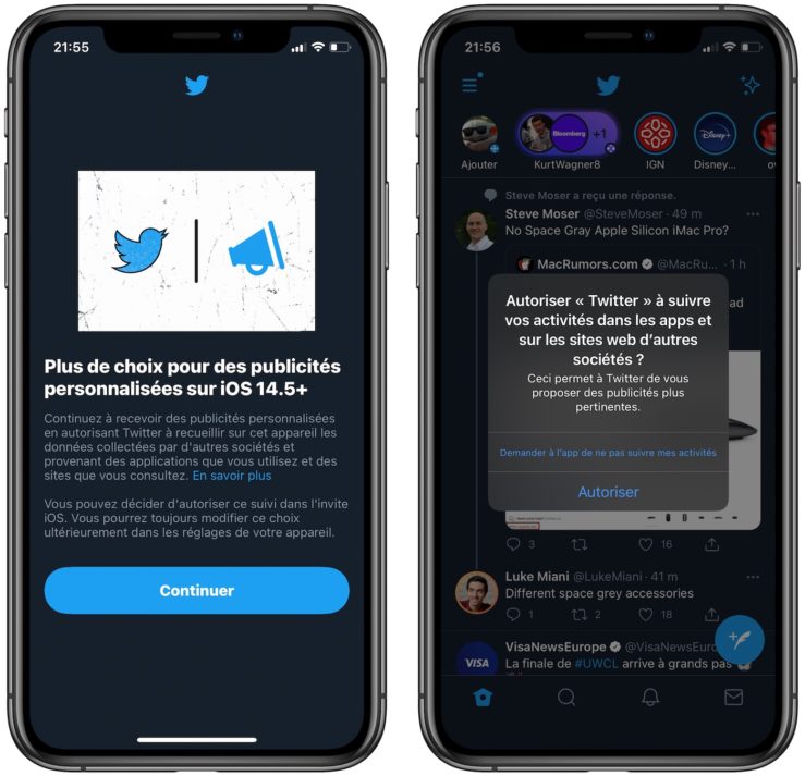 Twitter affiche son pop-up pour le suivi publicitaire sur iOS ...