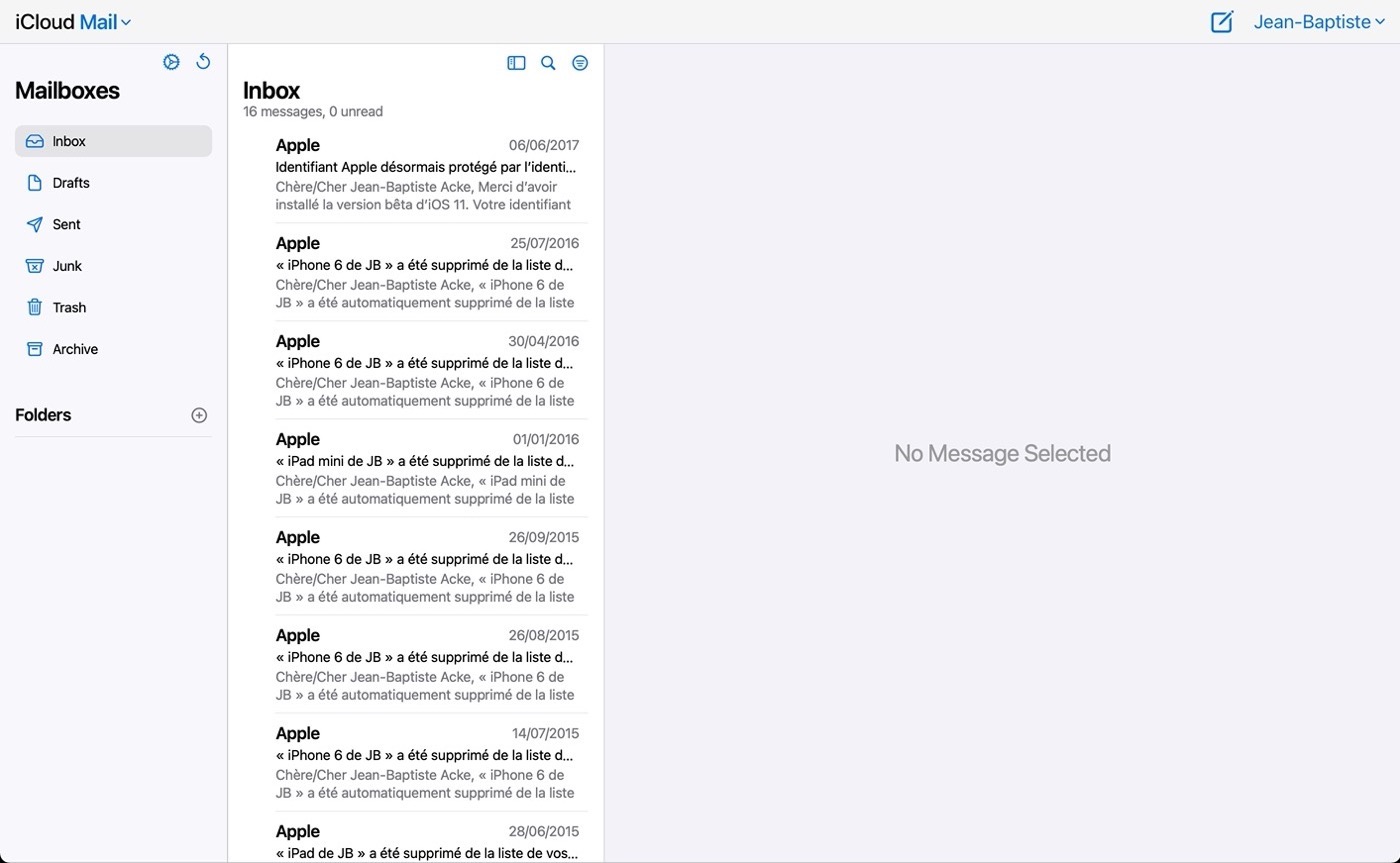 iCloud Mail change d'interface sur le Web - iPhoneAddict.fr