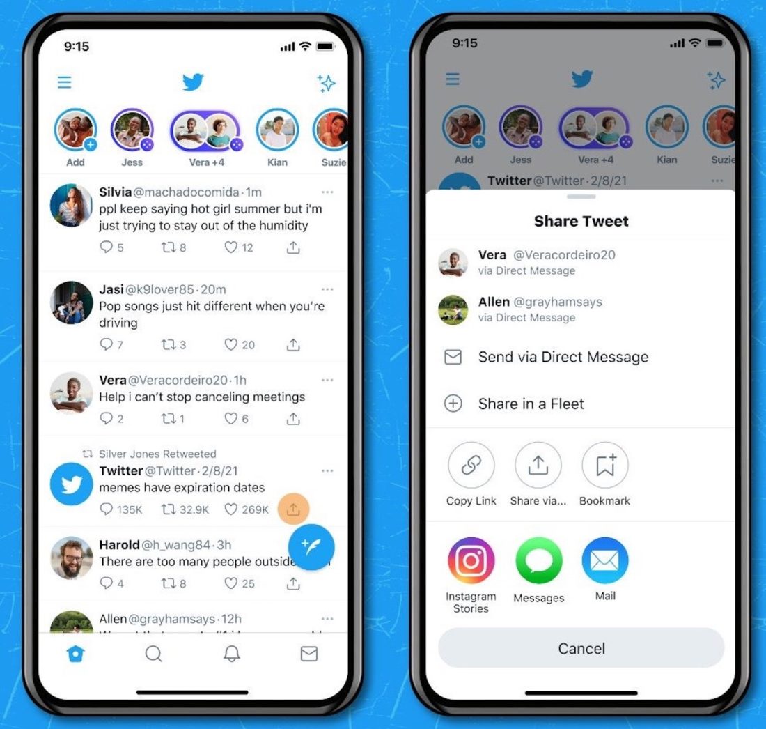 Twitter iOS facilite le partage de tweets en story sur Instagram ...