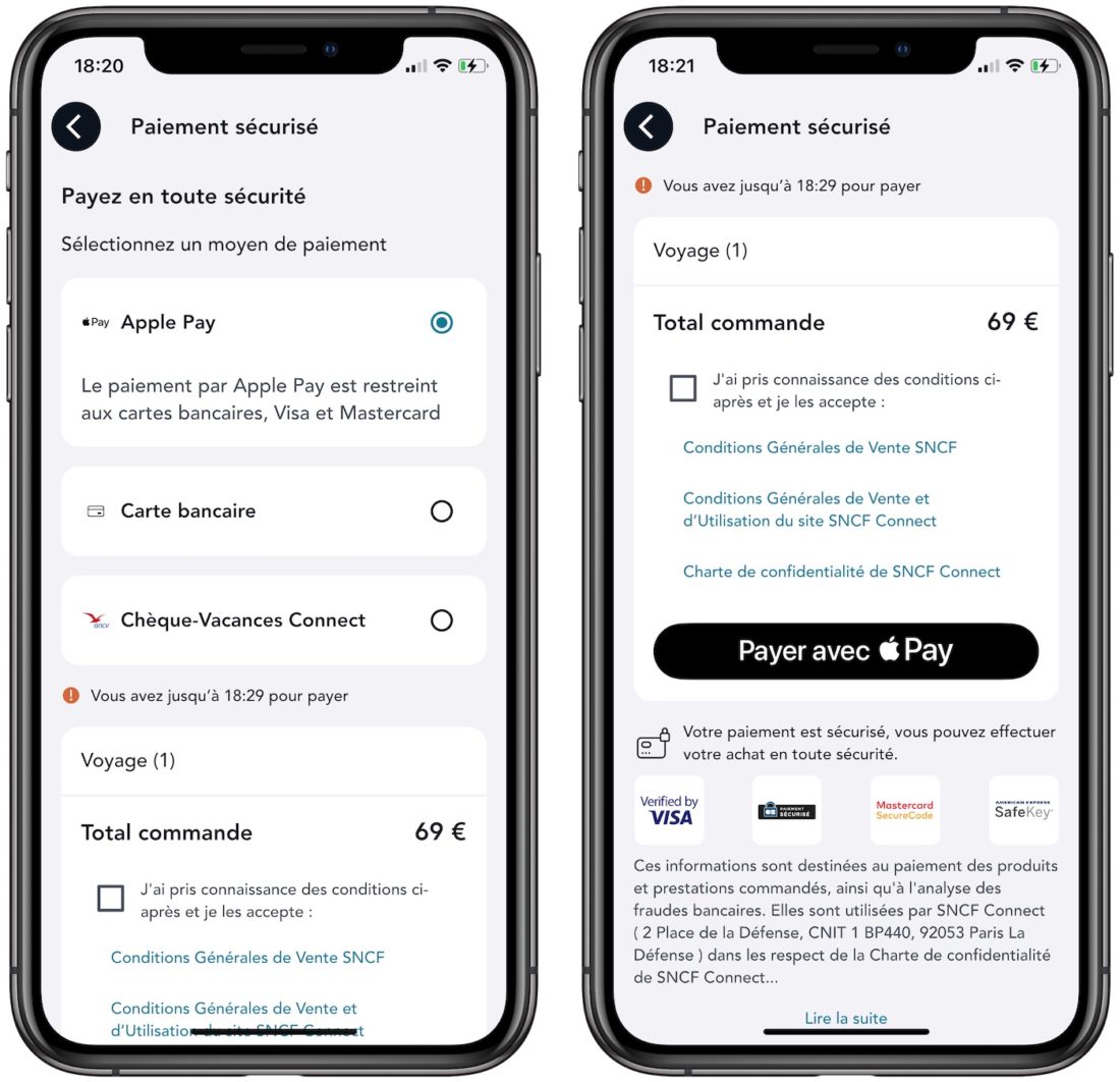 SNCF Connect ajoute le support pour Apple Pay - iPhoneAddict.fr