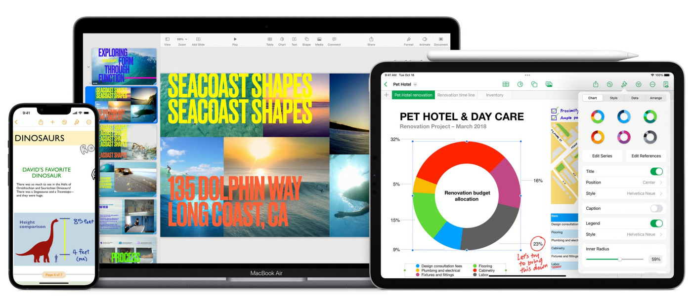 Apple met à jour iWork (Pages, Keynote, Numbers) avec le survol de l ...