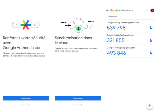 Authenticator synchronise les codes avec votre compte Google ...