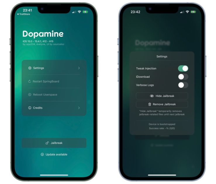 Dopamine : le jailbreak pour iOS 15 est disponible sur l'iPhone XS et ...