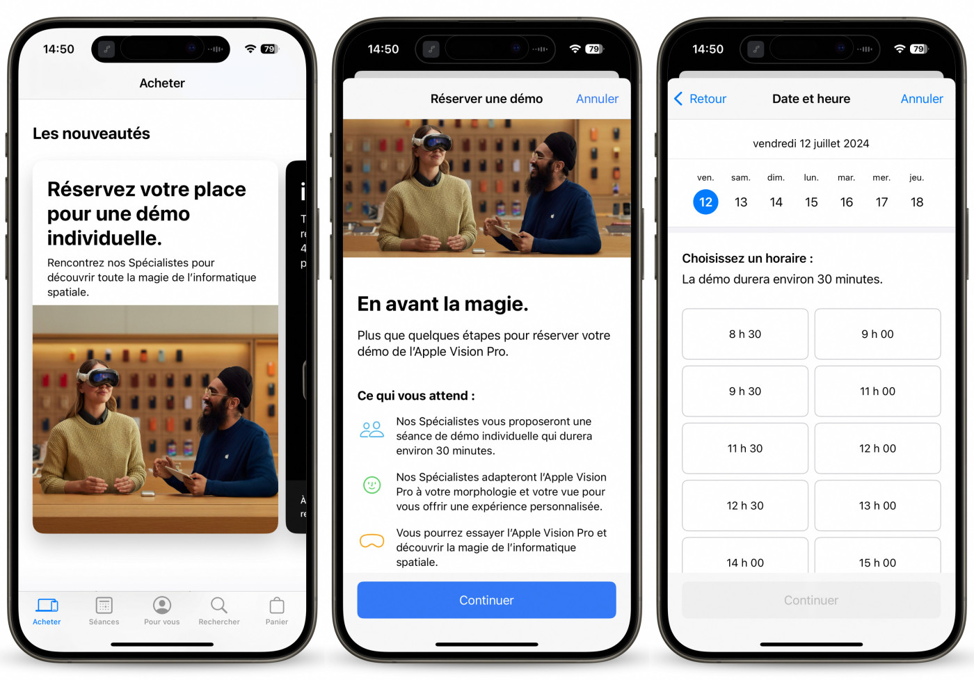 Vision Pro : vous pouvez prendre un rendez-vous pour une démo en Apple ...