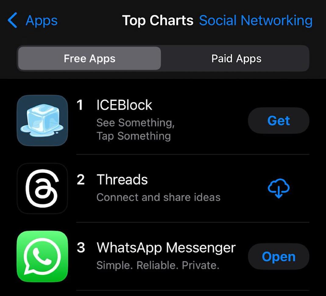 L'app ICEBlock, qui avertit de la présence du ICE anti-immigration, est ...