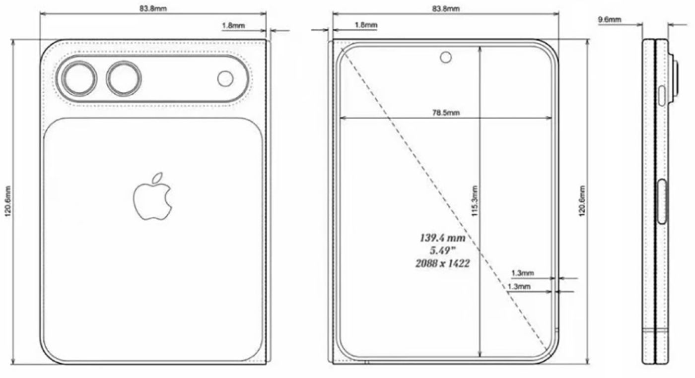 iPhone Fold : les dimensions et une maquette se dévoilent - iPhoneAddict.fr